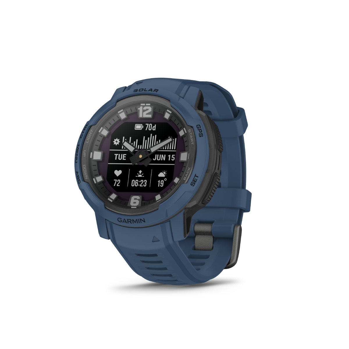 Garmin Instinct Crossover Solar Tidal Azul – GPS Nation